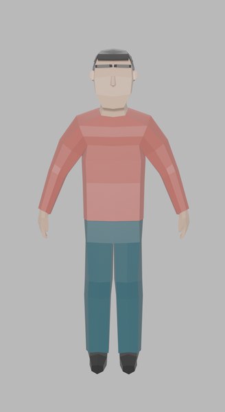 modelo 3d Low Poly Character Man aparejado Unity # 1 - TurboSquid 1567462