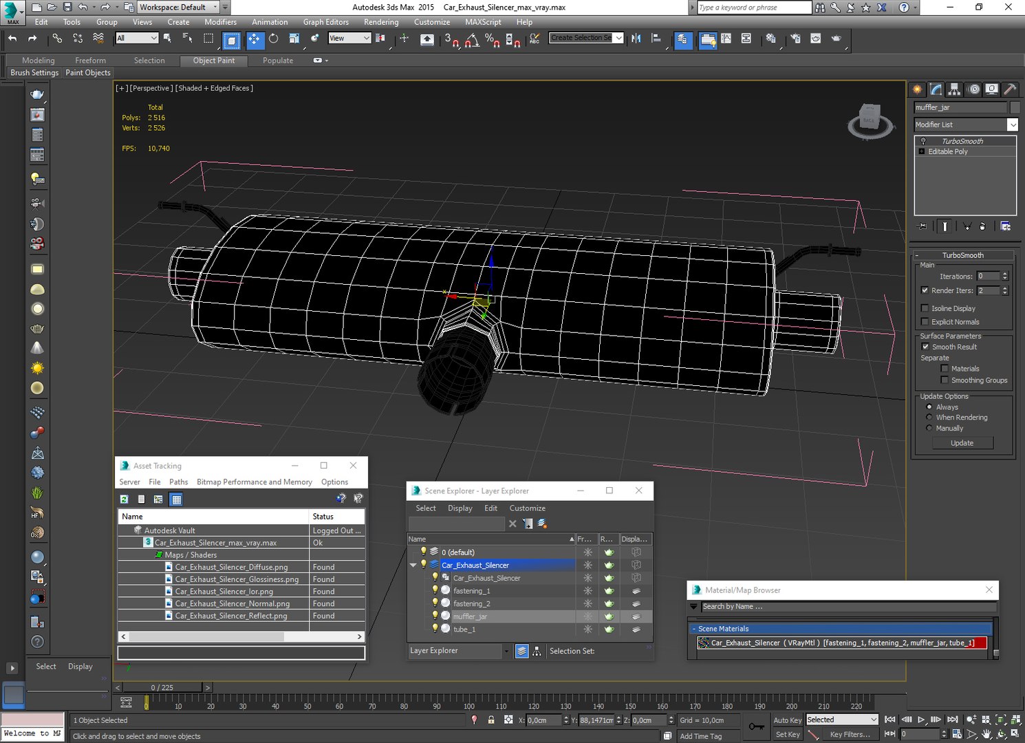 3D Car Exhaust Silencer - TurboSquid 2025463