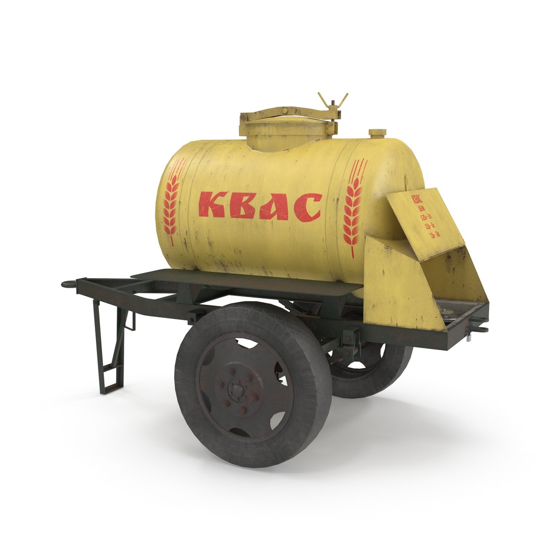 3D Barrel Trailer For Kvass And Beer - TurboSquid 1816604