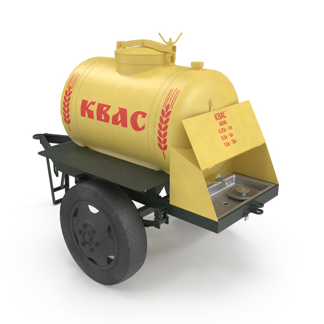 3D Barrel Trailer For Kvass And Beer - TurboSquid 1816604