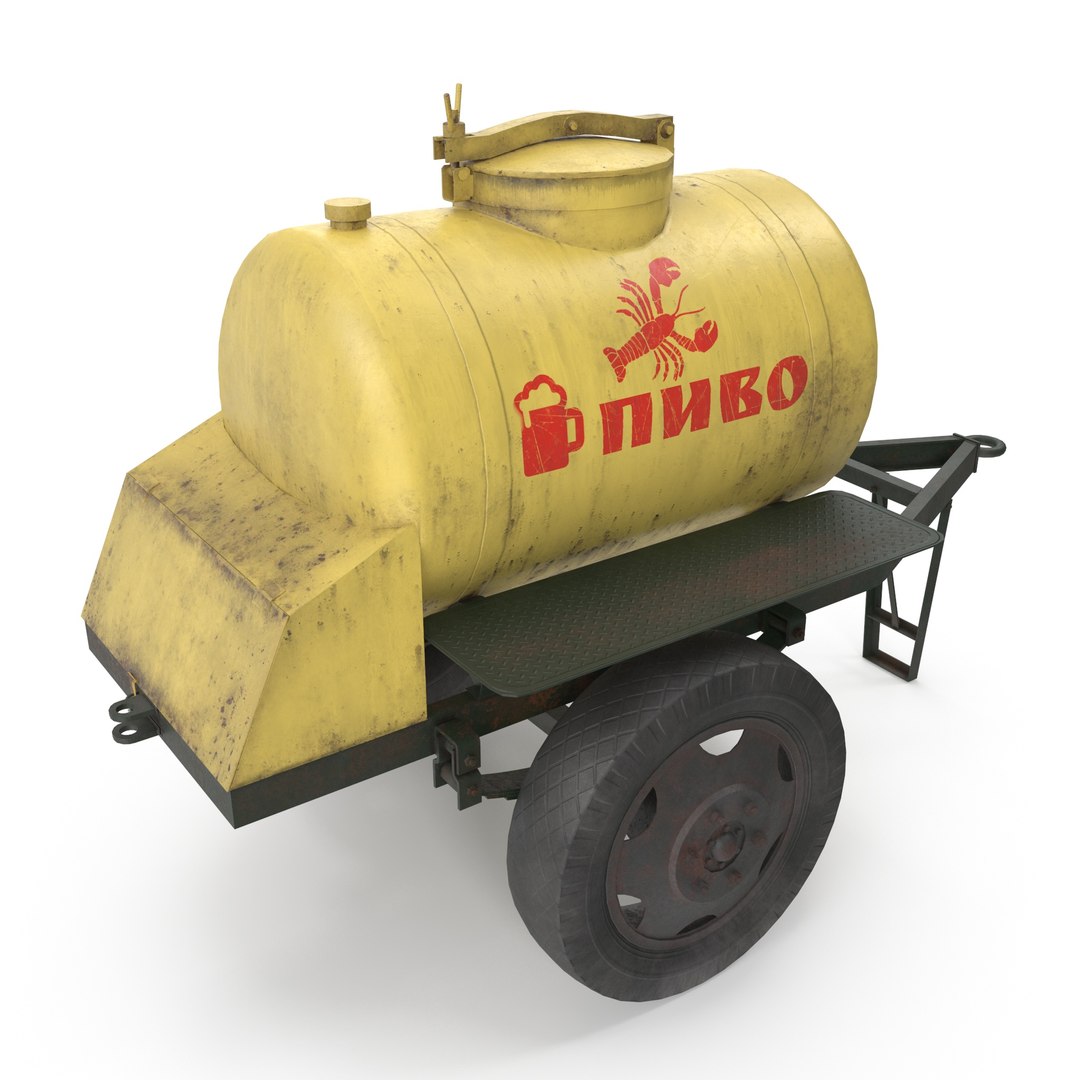 3D Barrel Trailer For Kvass And Beer - TurboSquid 1816604