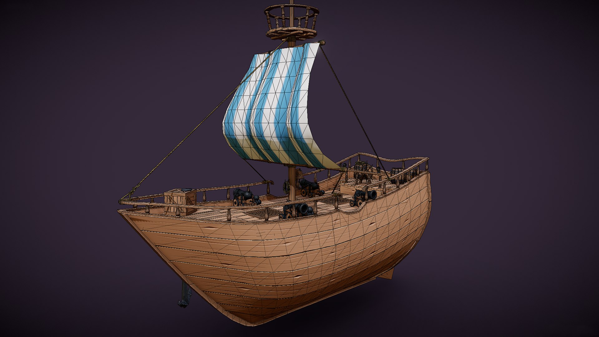 3D Stylized Ship And Props - TurboSquid 1740894