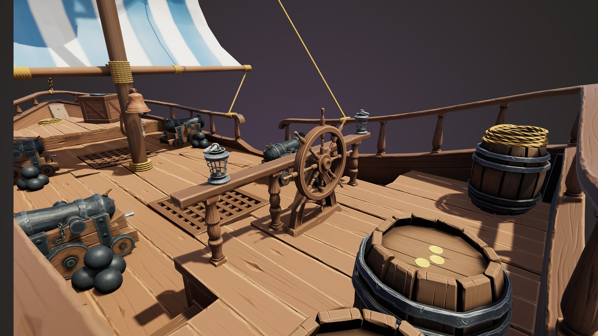 3D Stylized Ship And Props - TurboSquid 1740894