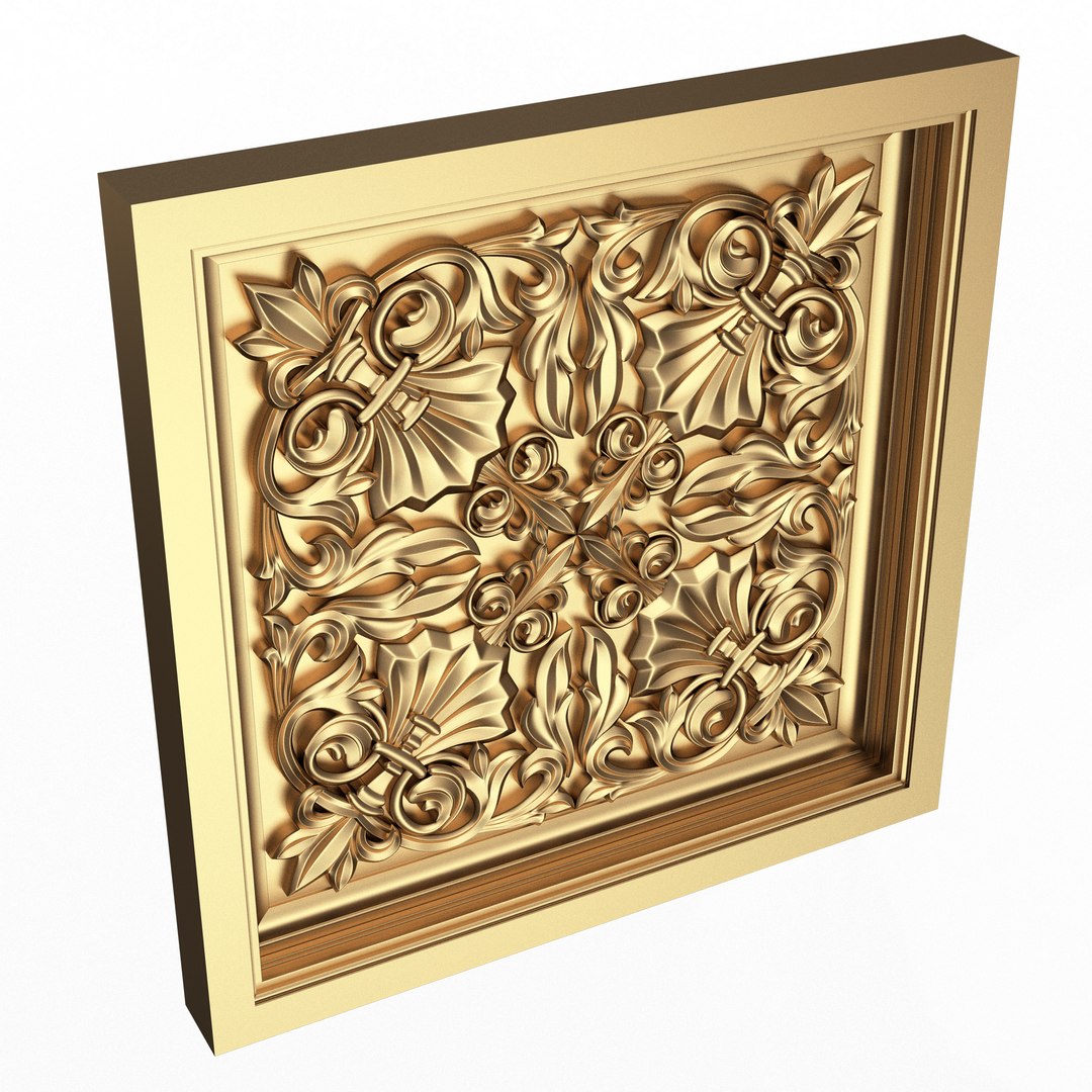 3D Carved Ceiling Tile 04 model - TurboSquid 2172500