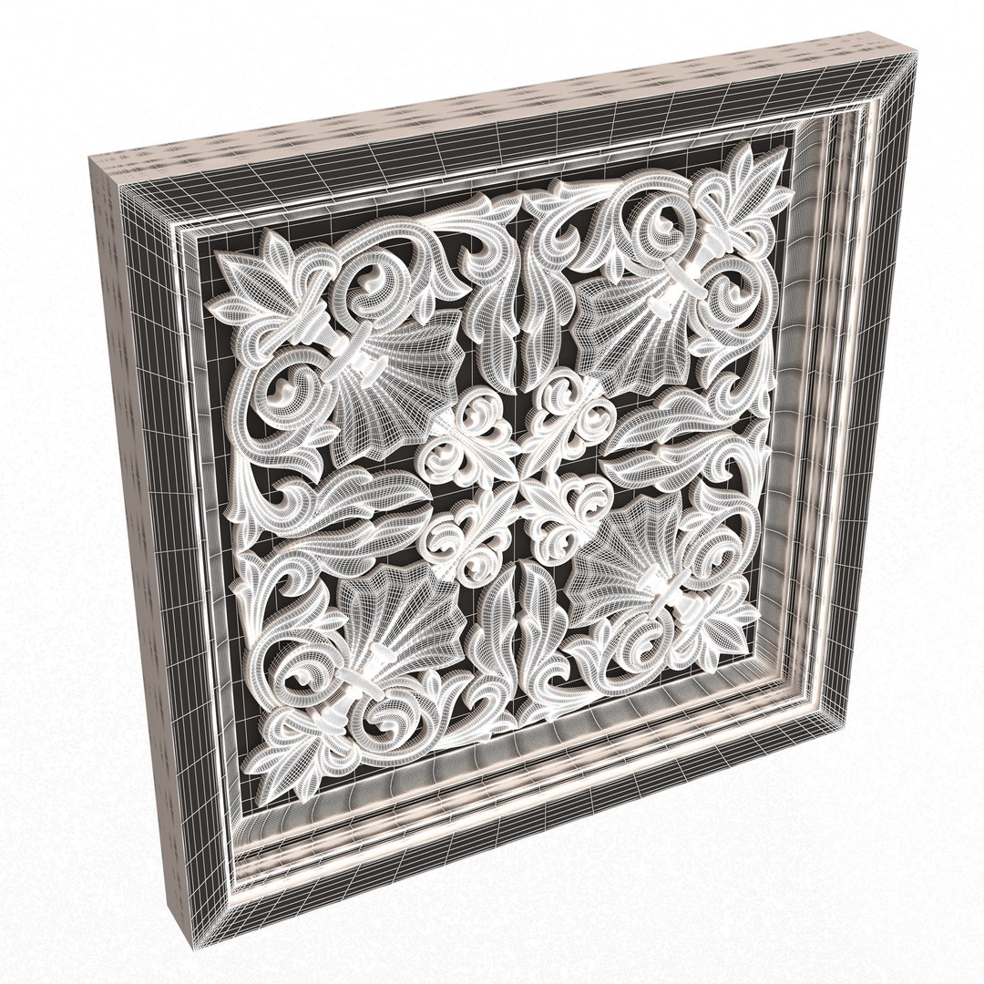 3D Carved Ceiling Tile 04 model - TurboSquid 2172500