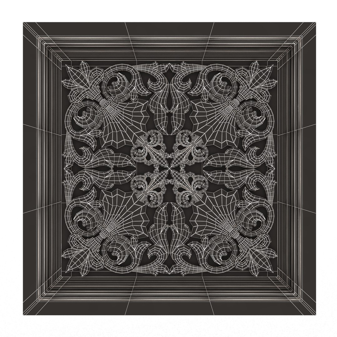 3D Carved Ceiling Tile 04 Model - TurboSquid 2172500