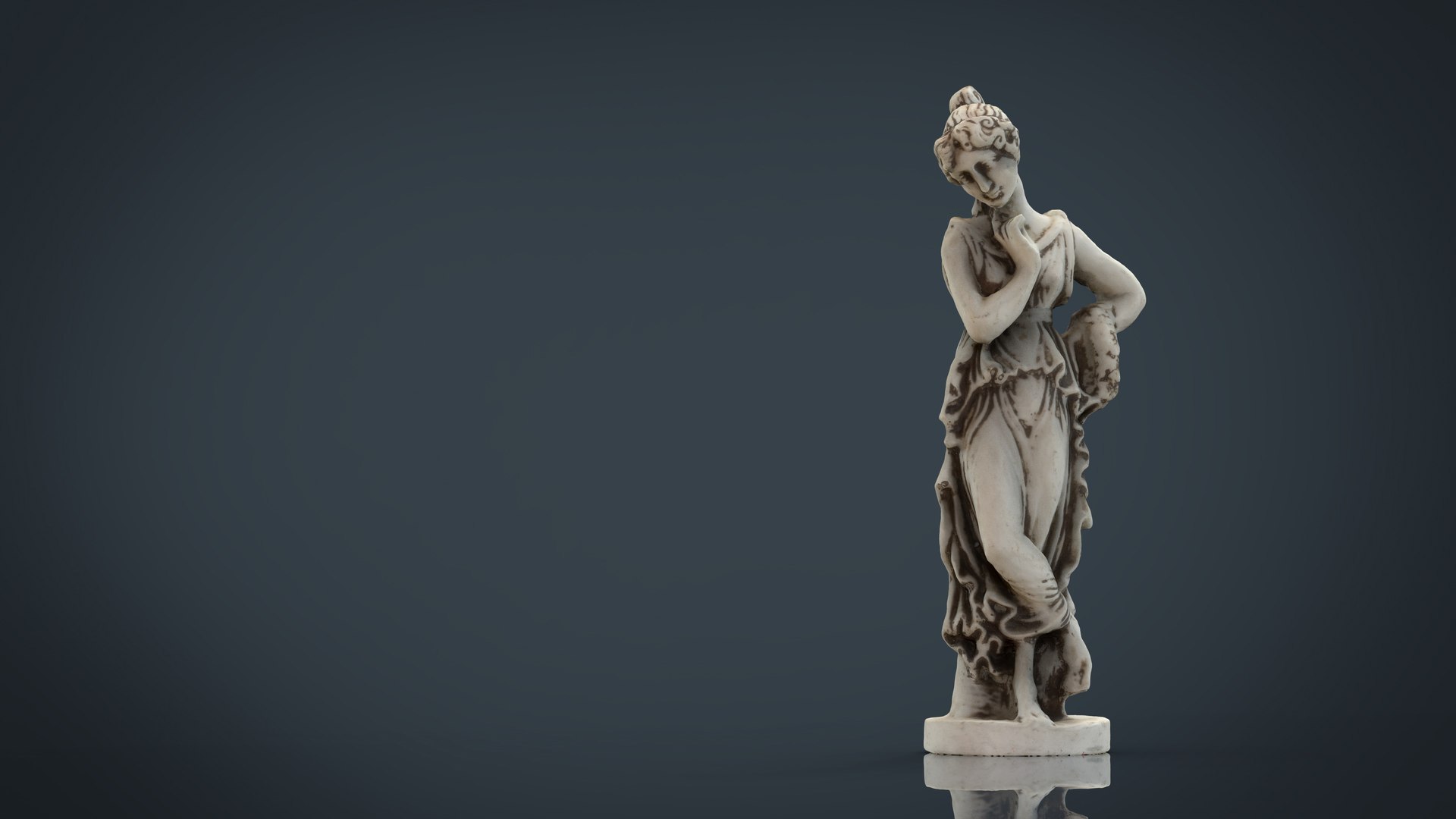 3d realistic greek statue model