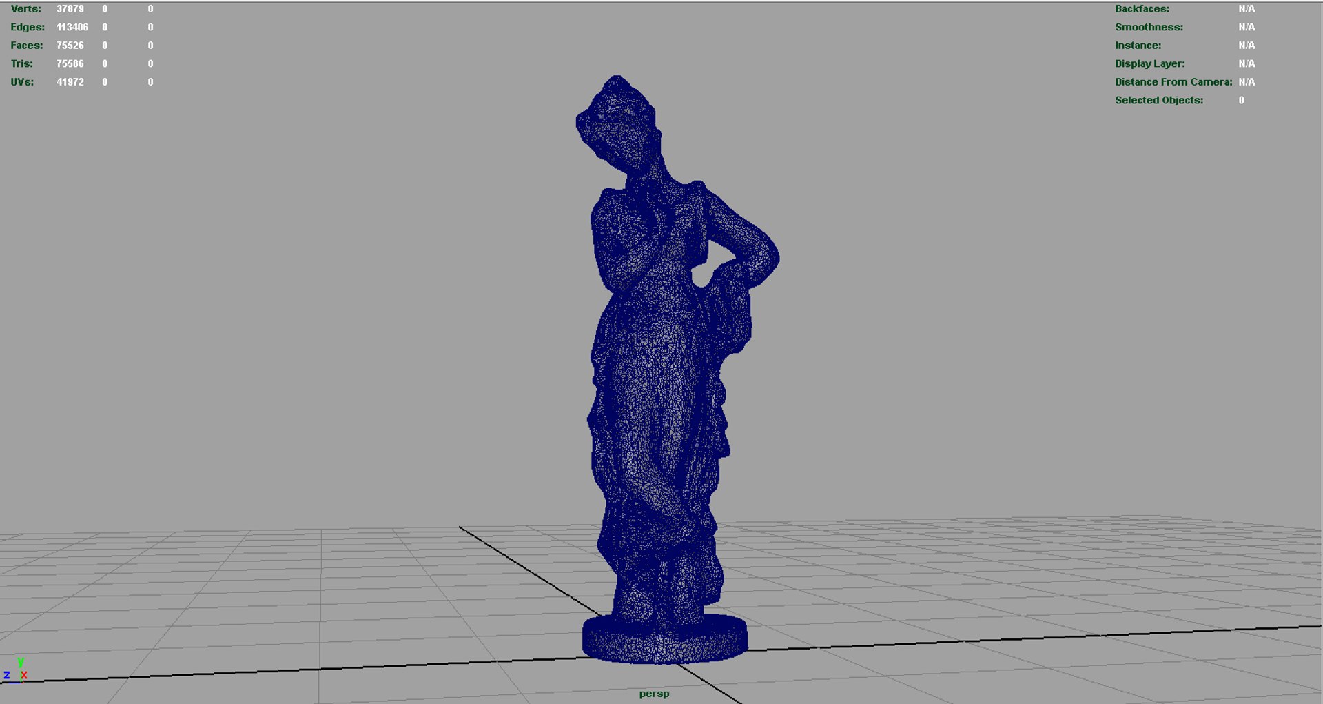 3d realistic greek statue model
