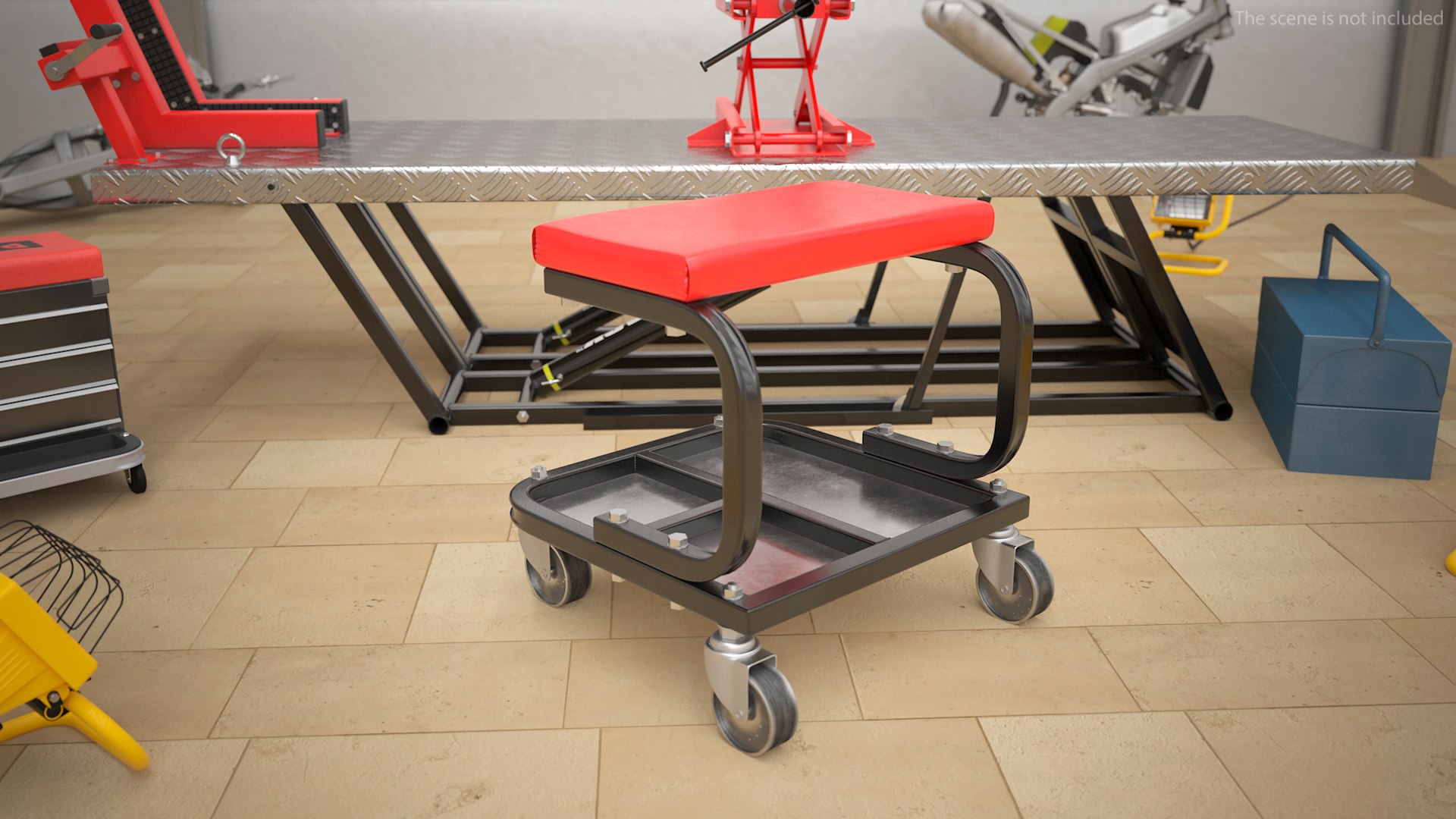 Rolling Mechanic Seat 3D Model - TurboSquid 1668078