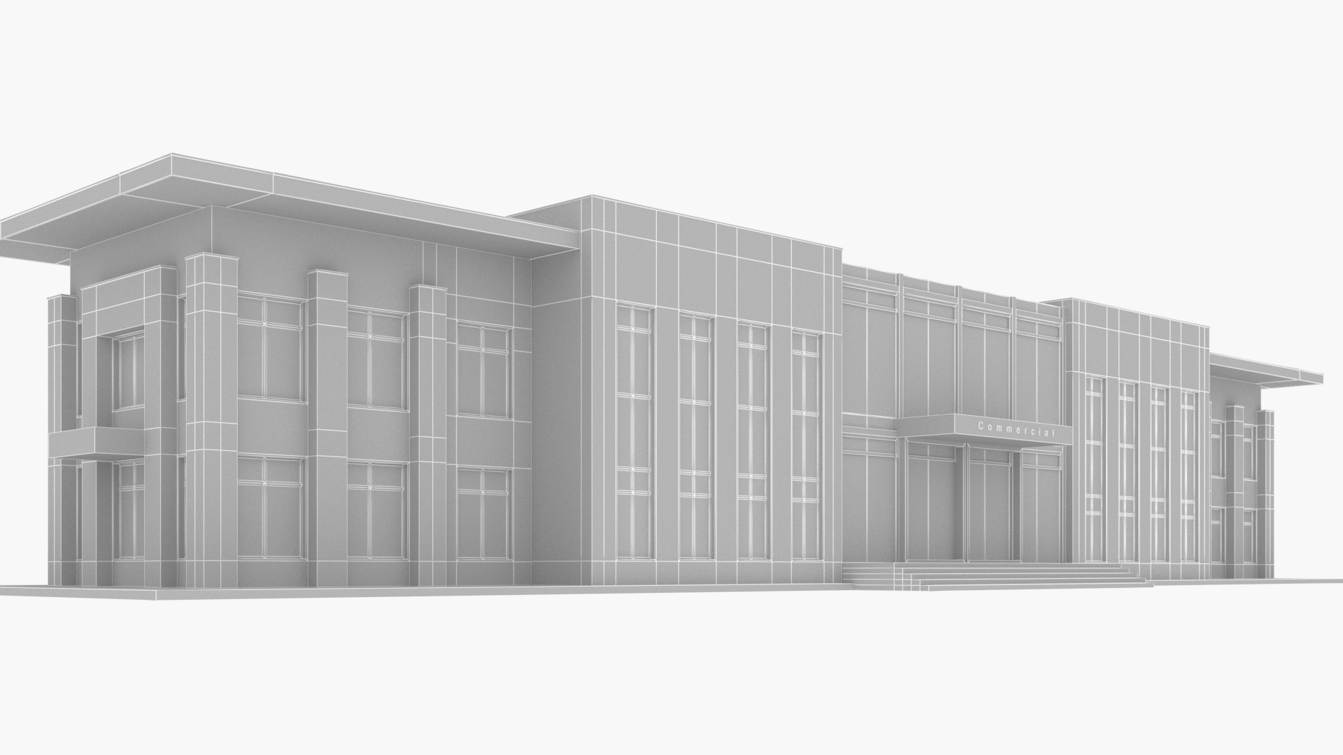3D Commercial Building Model - TurboSquid 2399287