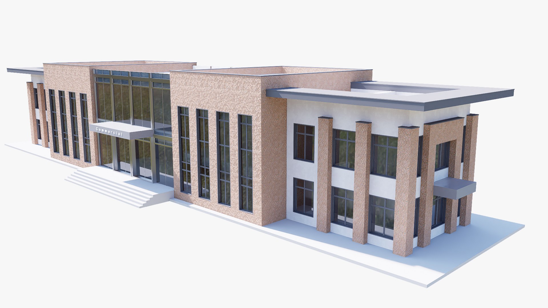 3D Commercial Building Model - TurboSquid 2399287
