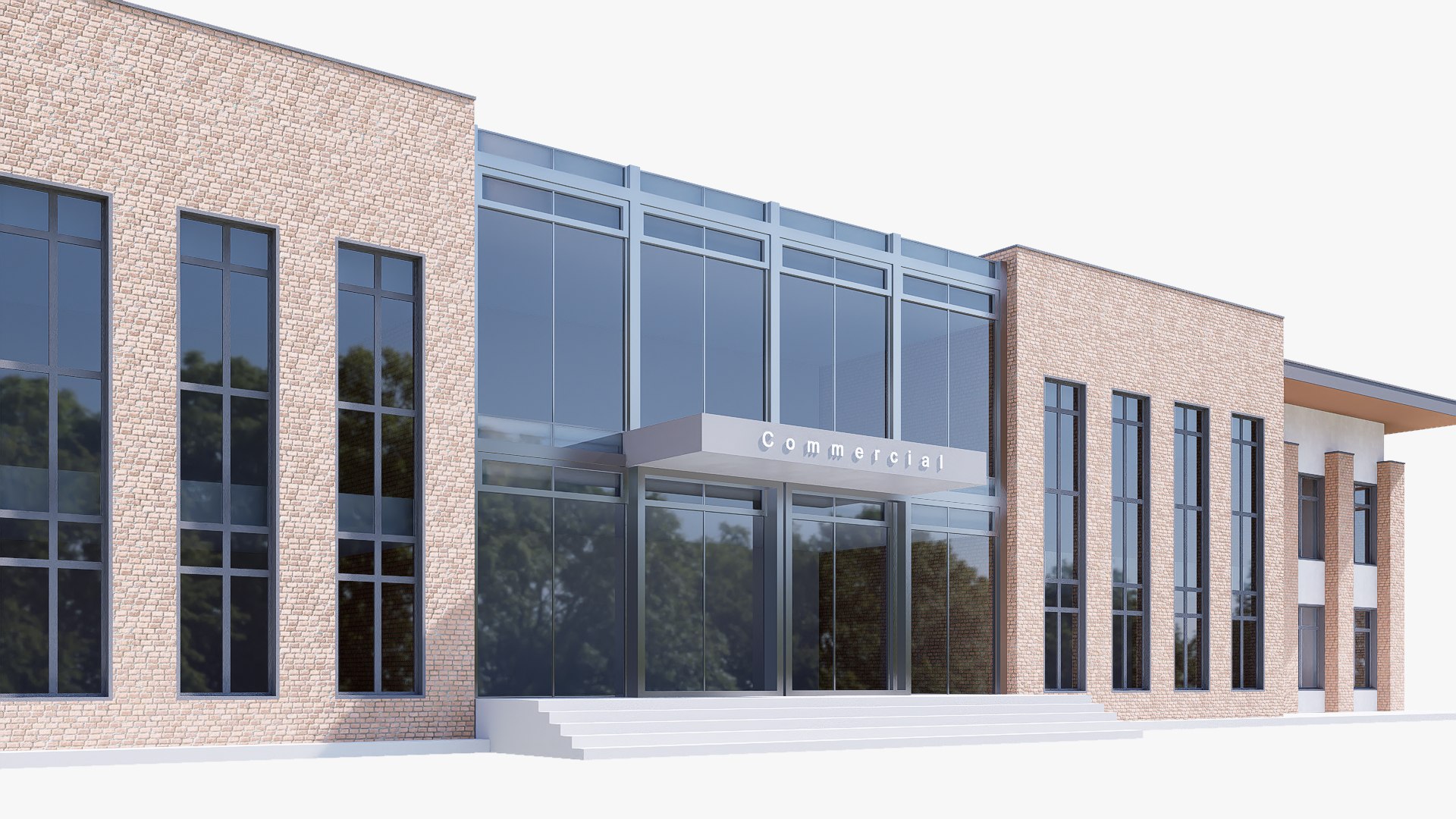 3D Commercial Building Model - TurboSquid 2399287