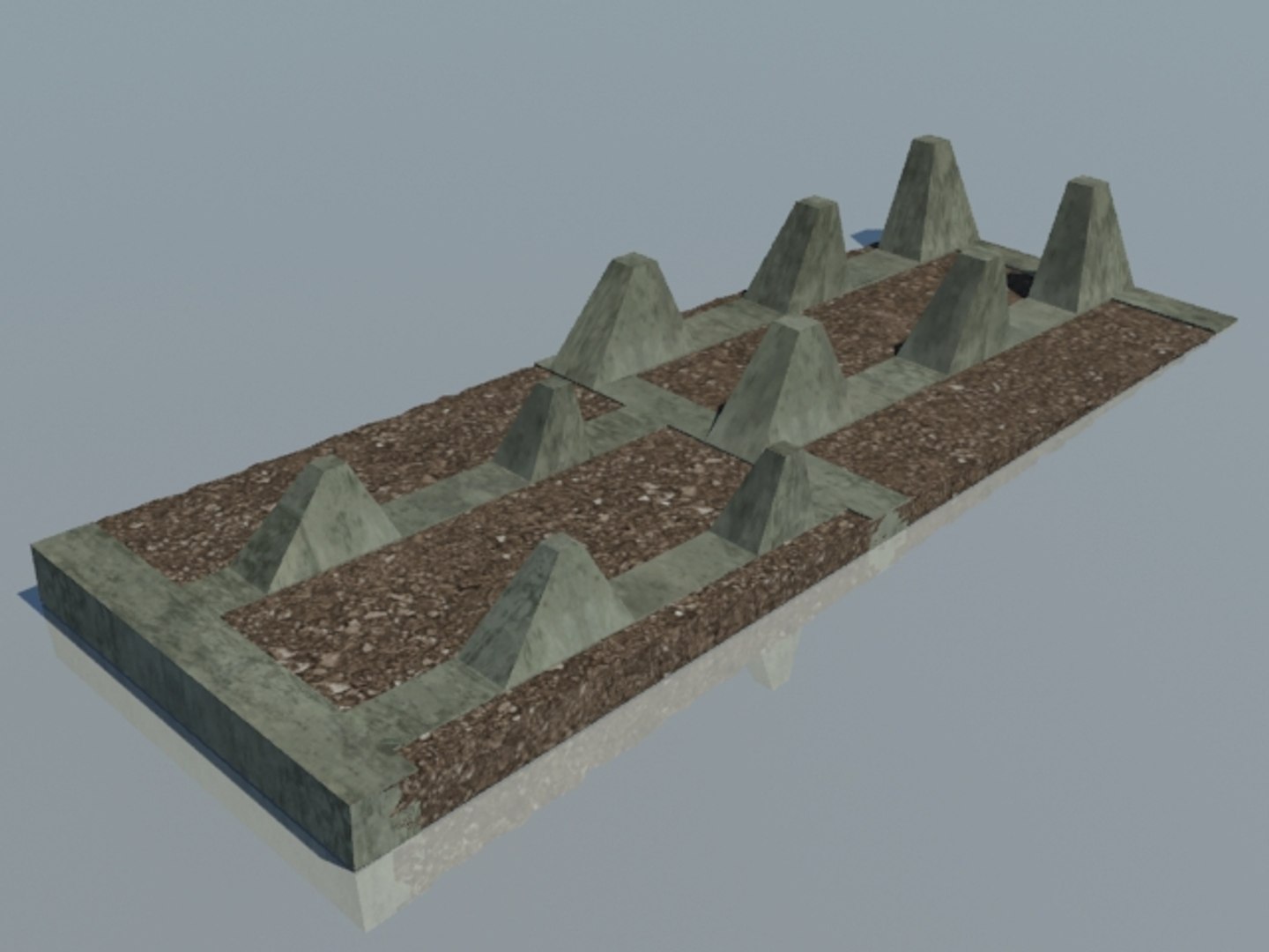 Barriers - 1938 Obstacles 3d Model