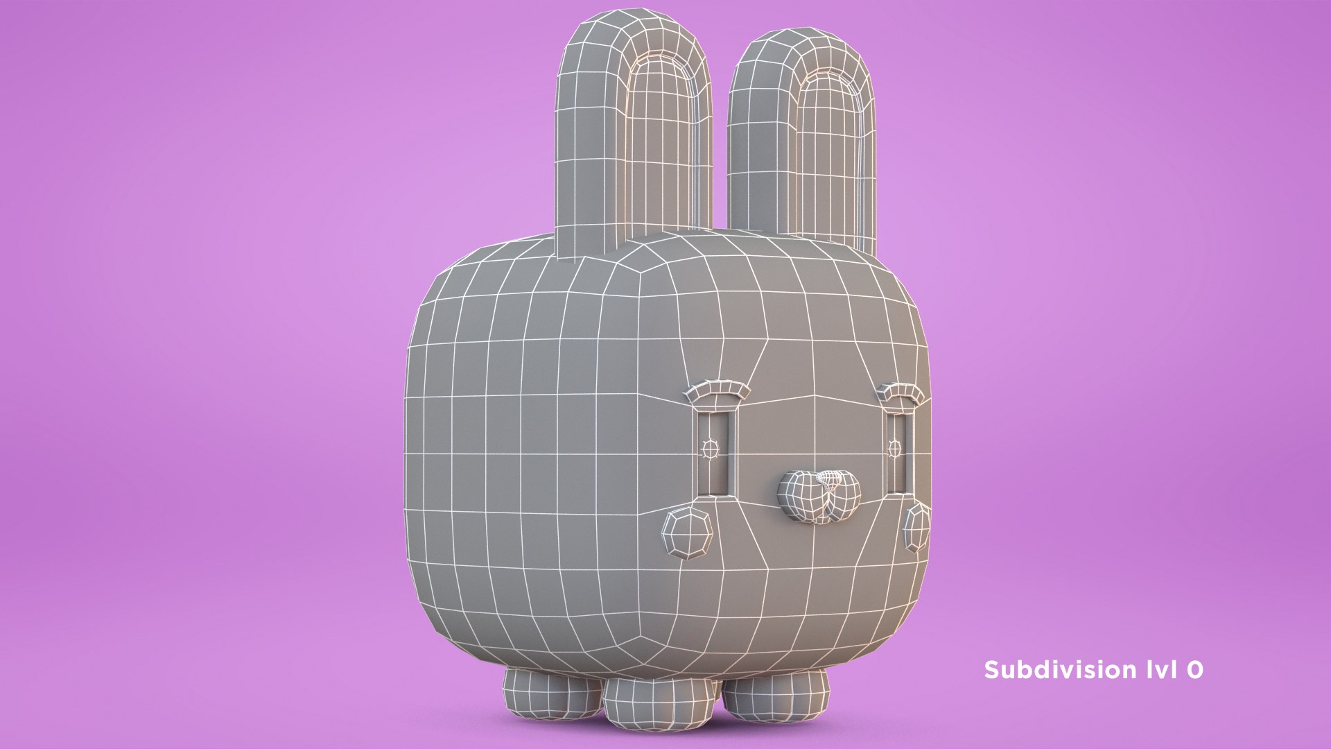 3D cute cartoon bunny rabbit model - TurboSquid 1535169