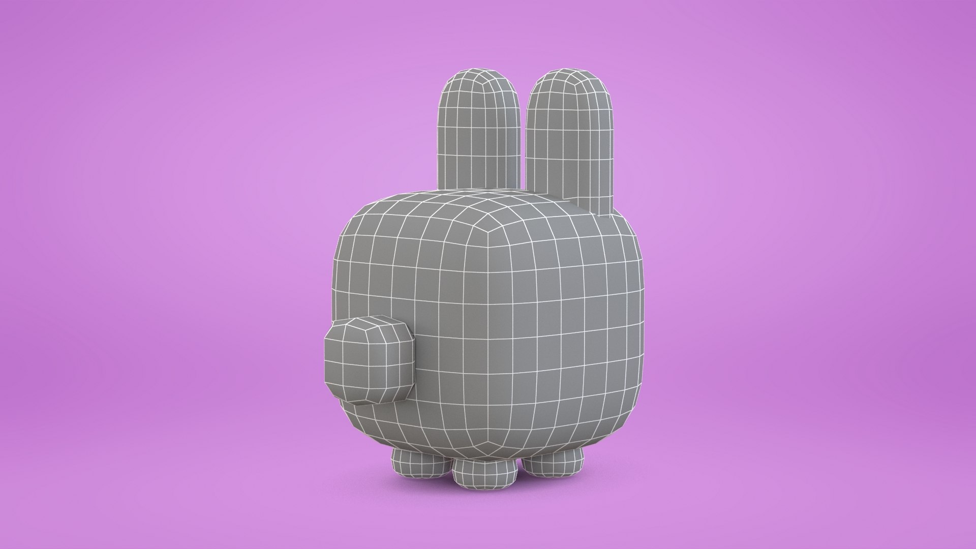 3D cute cartoon bunny rabbit model - TurboSquid 1535169