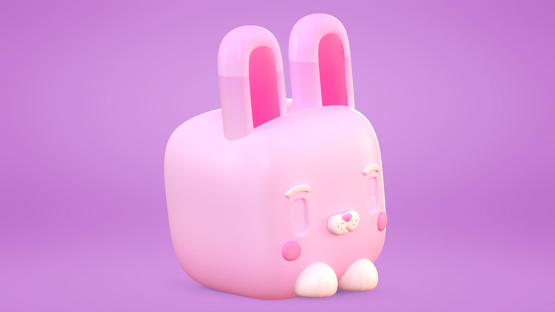 3D Cute Cartoon Bunny Rabbit Model - TurboSquid 1535169