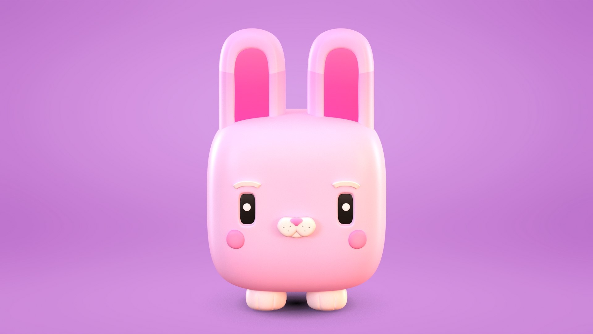 3D Cute Cartoon Bunny Rabbit Model - TurboSquid 1535169