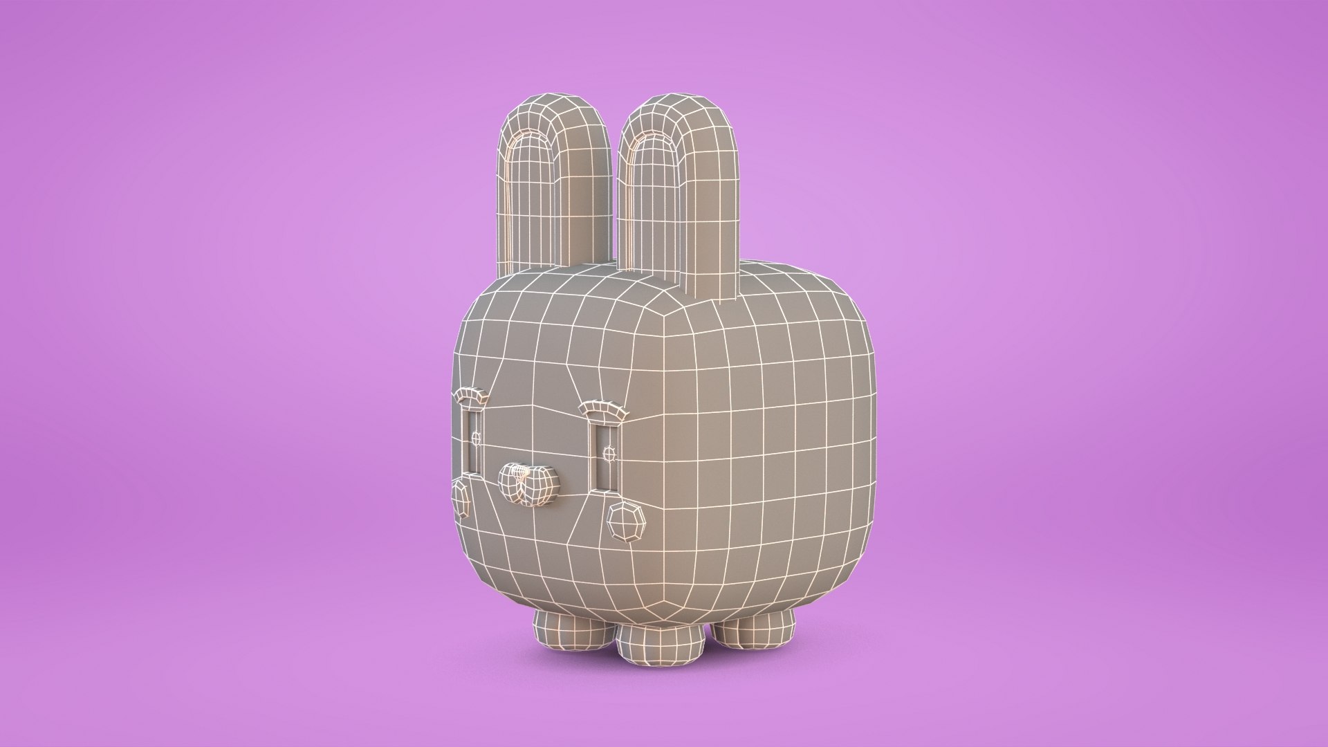3D cute cartoon bunny rabbit model - TurboSquid 1535169
