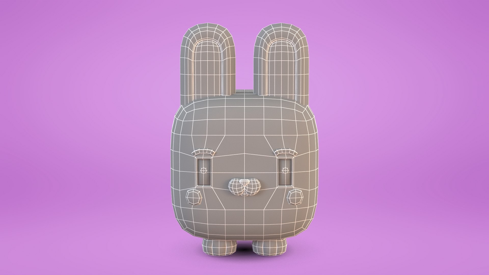 3D cute cartoon bunny rabbit model - TurboSquid 1535169
