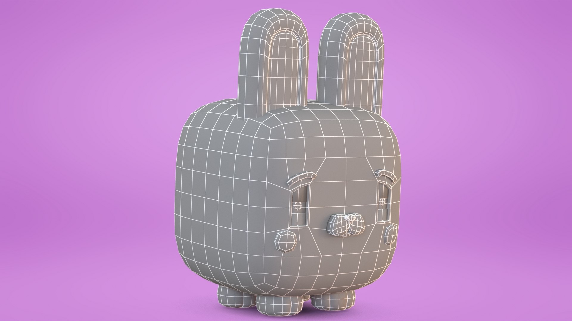 3D Cute Cartoon Bunny Rabbit Model - TurboSquid 1535169
