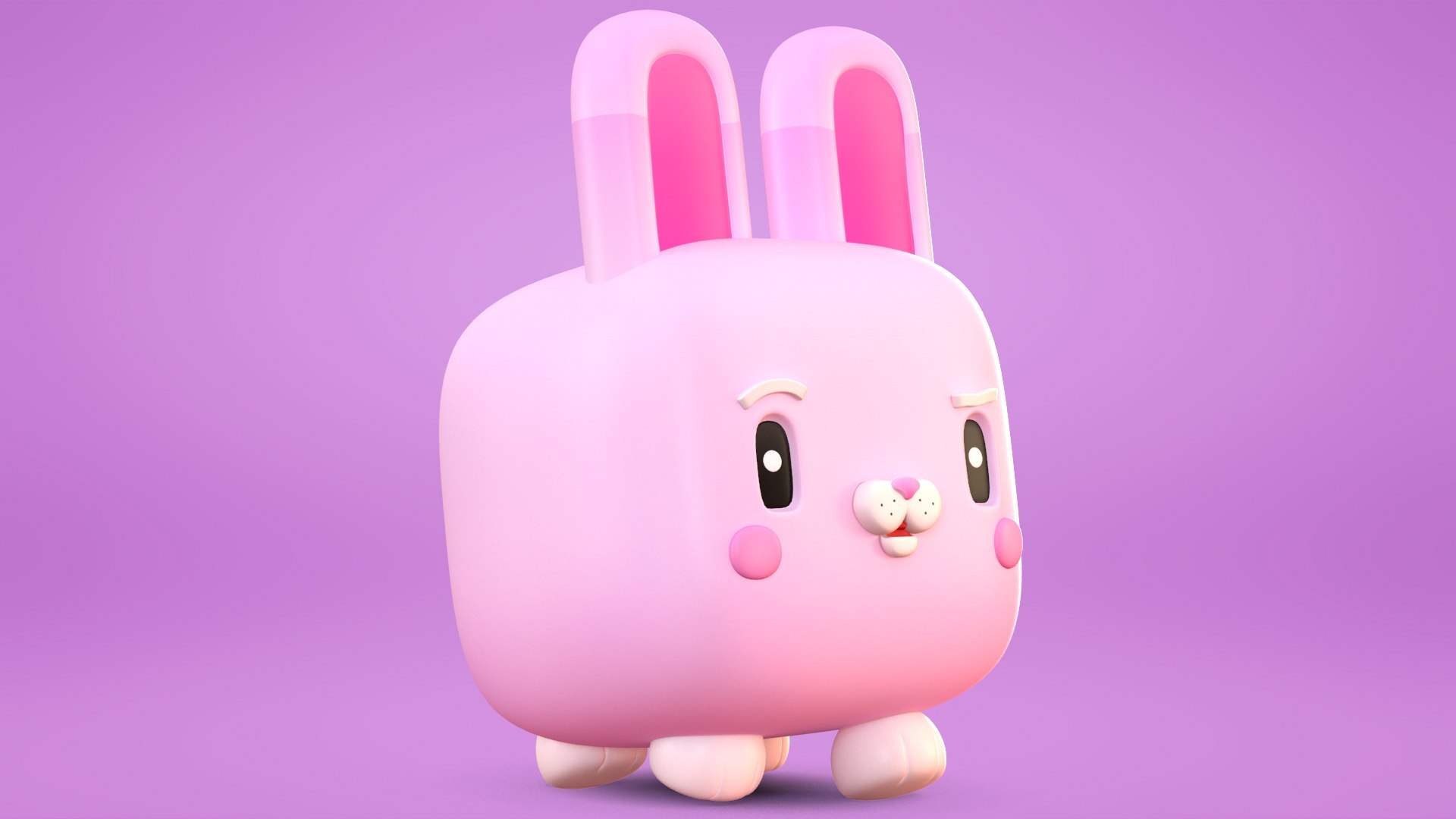 3D cute cartoon bunny rabbit model - TurboSquid 1535169