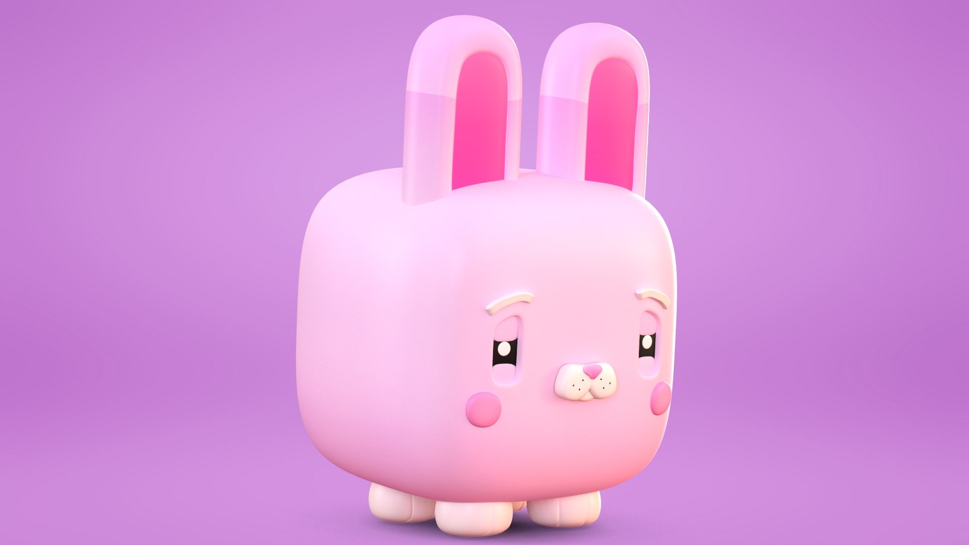 3D cute cartoon bunny rabbit model - TurboSquid 1535169