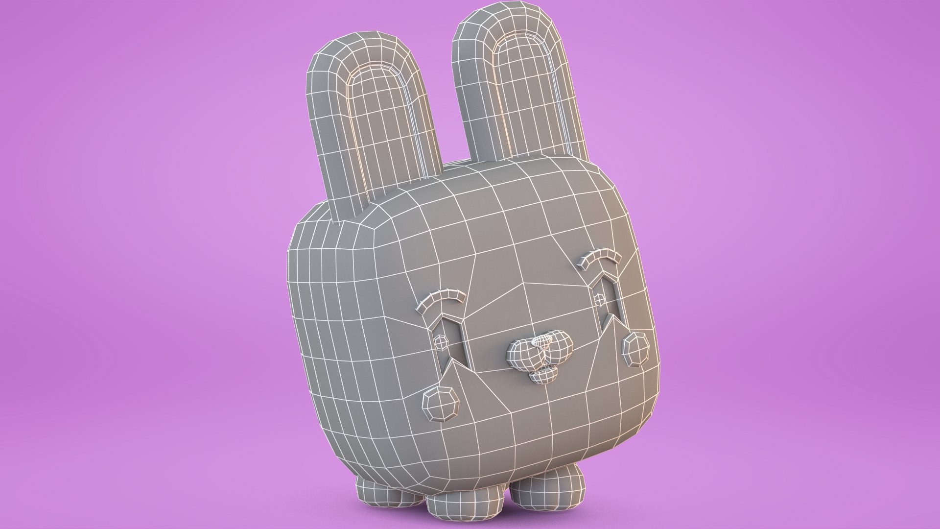 3D cute cartoon bunny rabbit model - TurboSquid 1535169
