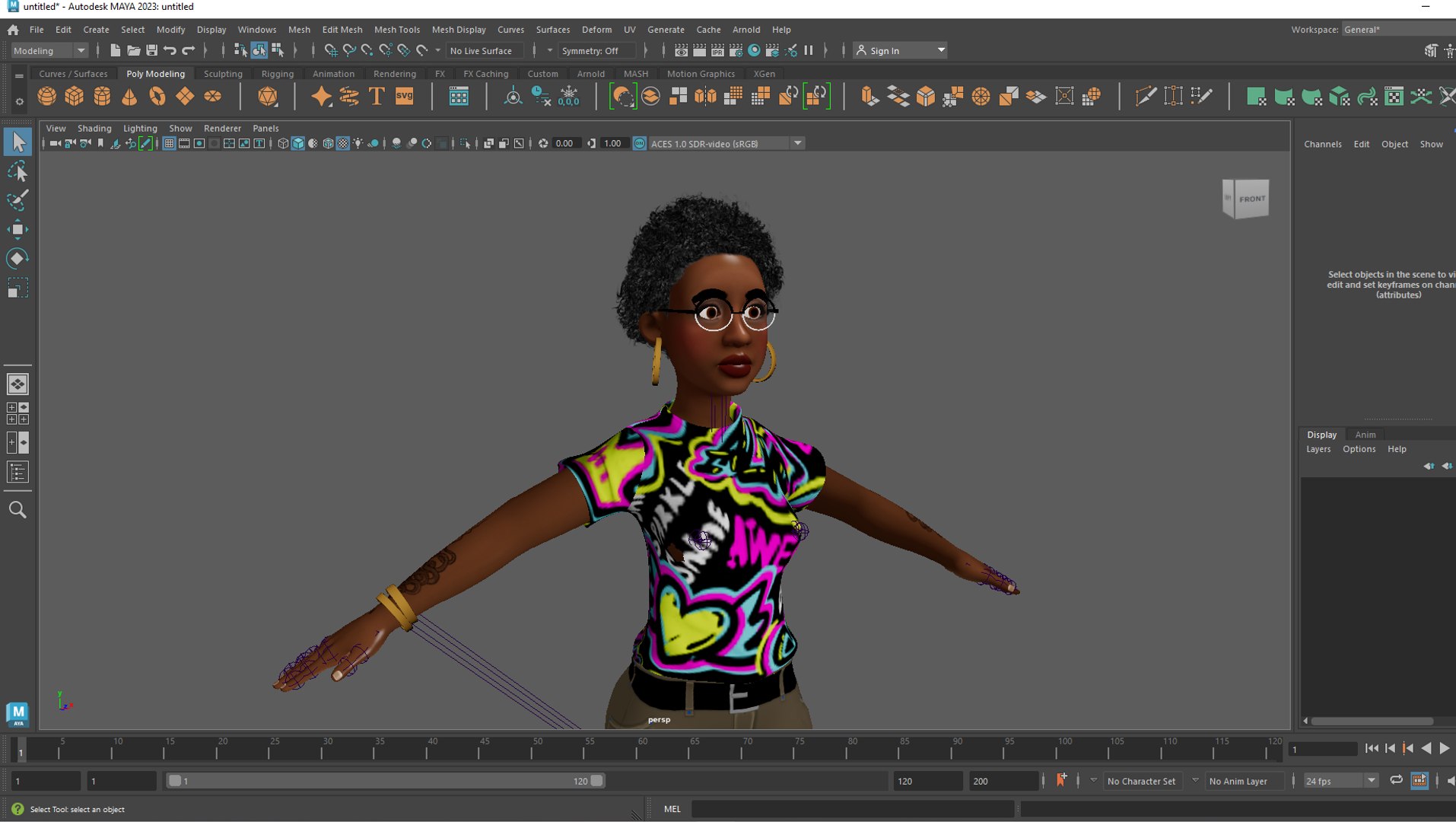 Cartoon 3D Rigged African Cute Afro Hair Girl Character 3D Model 3D ...