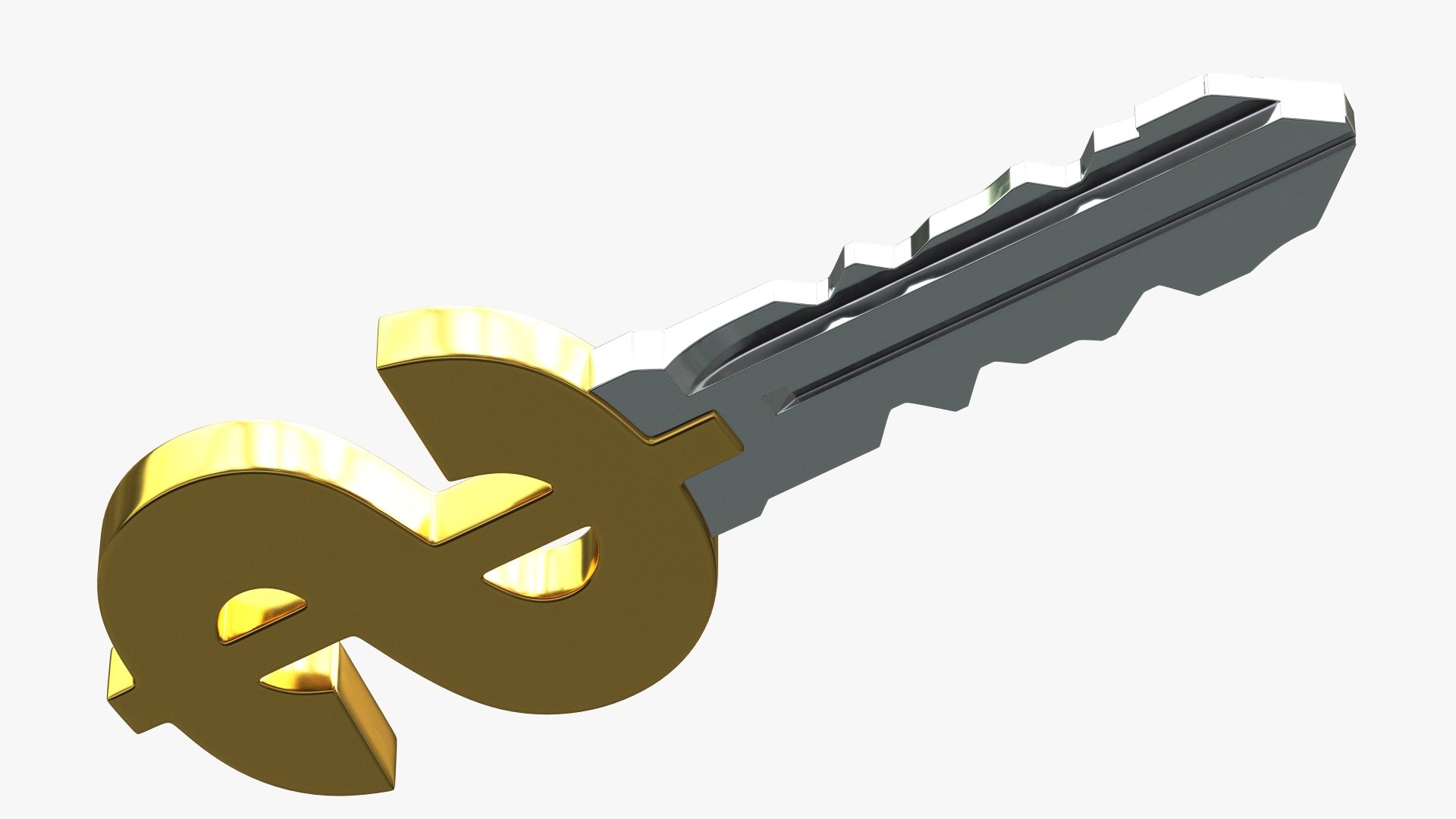 Dollar key 3D model - TurboSquid 1506812