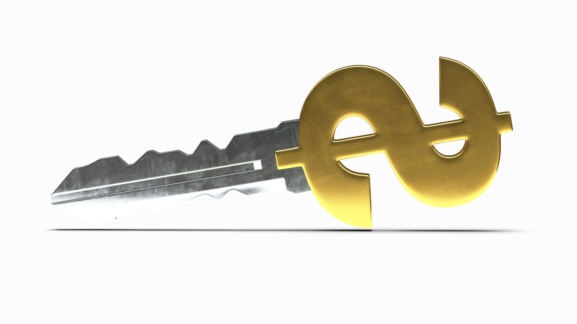 Dollar key 3D model - TurboSquid 1506812