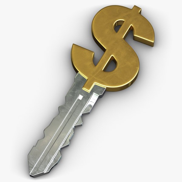 Dollar key 3D model - TurboSquid 1506812
