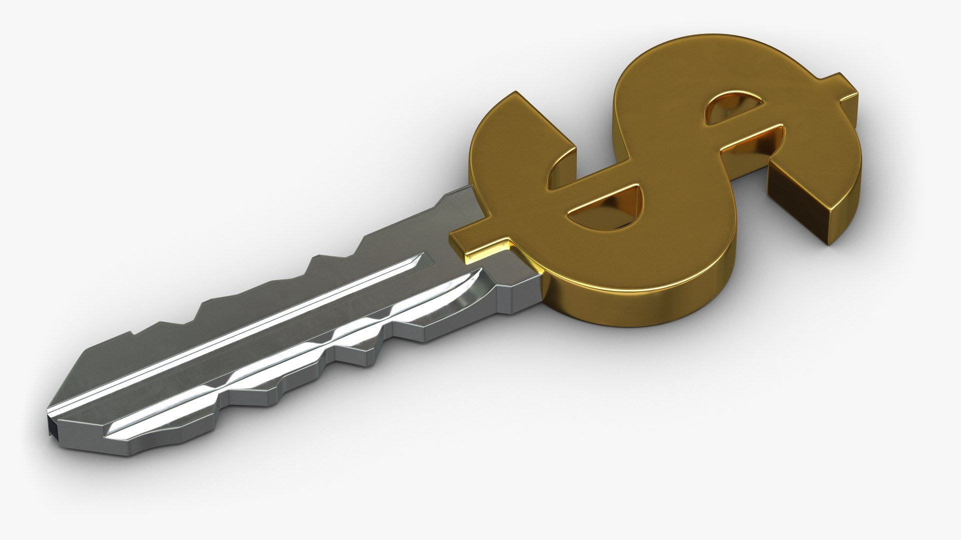 Dollar key 3D model - TurboSquid 1506812
