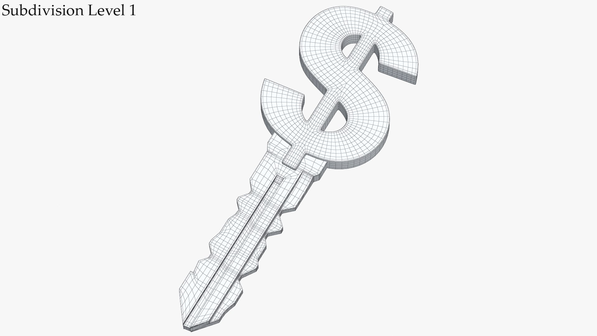 Dollar key 3D model - TurboSquid 1506812