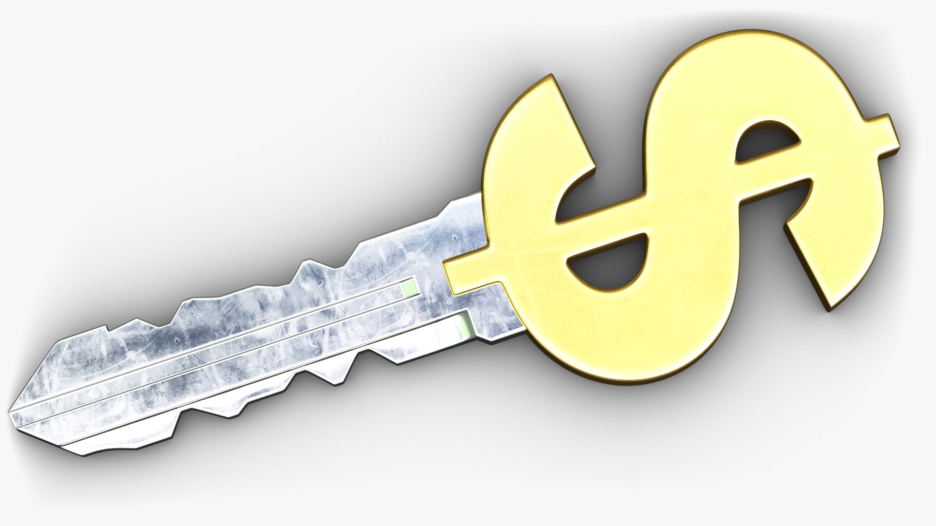 Dollar key 3D model - TurboSquid 1506812