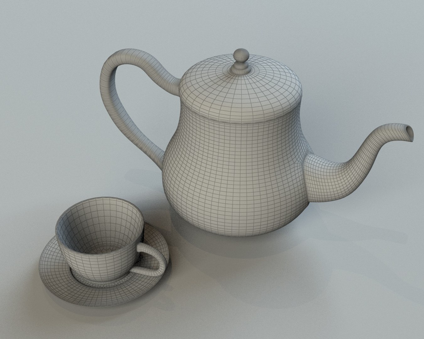 3d Model Cup Teapot
