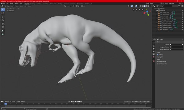 modelo 3d Postura para dormir del T Rex - TurboSquid 2101374