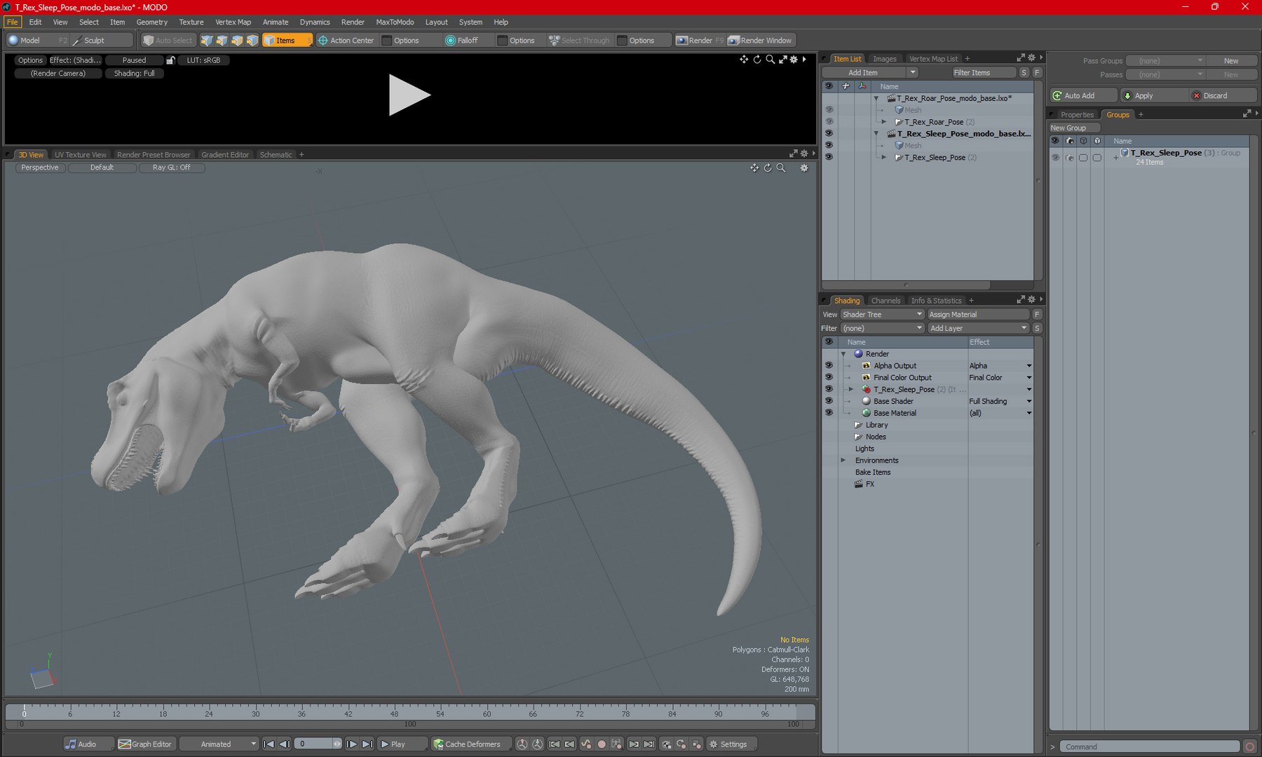 T Rex Sleep Pose 3D Model - TurboSquid 2101374