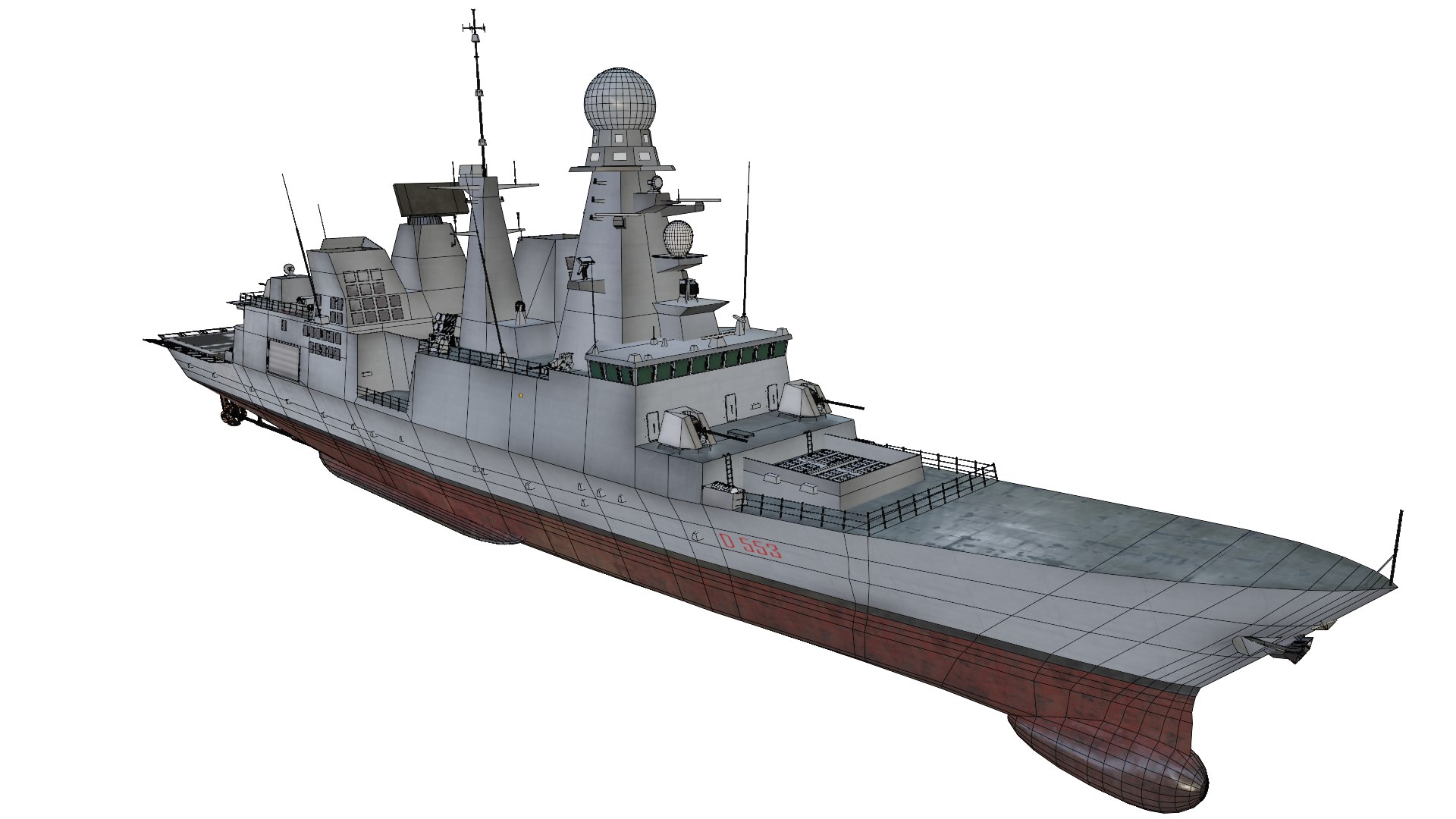 3D Horizon Class Destroyer ITS Andrea Doria - TurboSquid 2396462