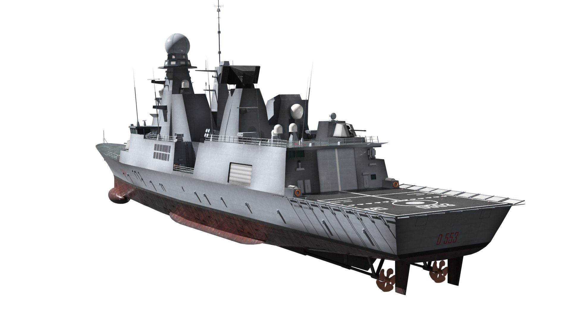 3D Horizon Class Destroyer ITS Andrea Doria - TurboSquid 2396462