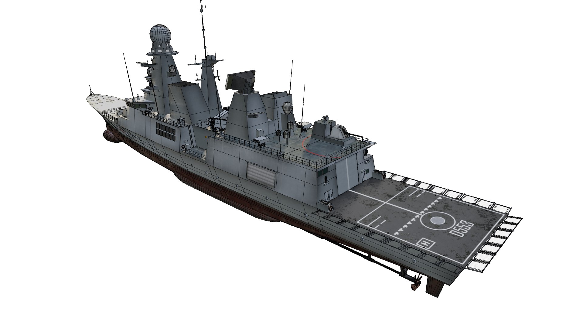 3D Horizon Class Destroyer ITS Andrea Doria - TurboSquid 2396462