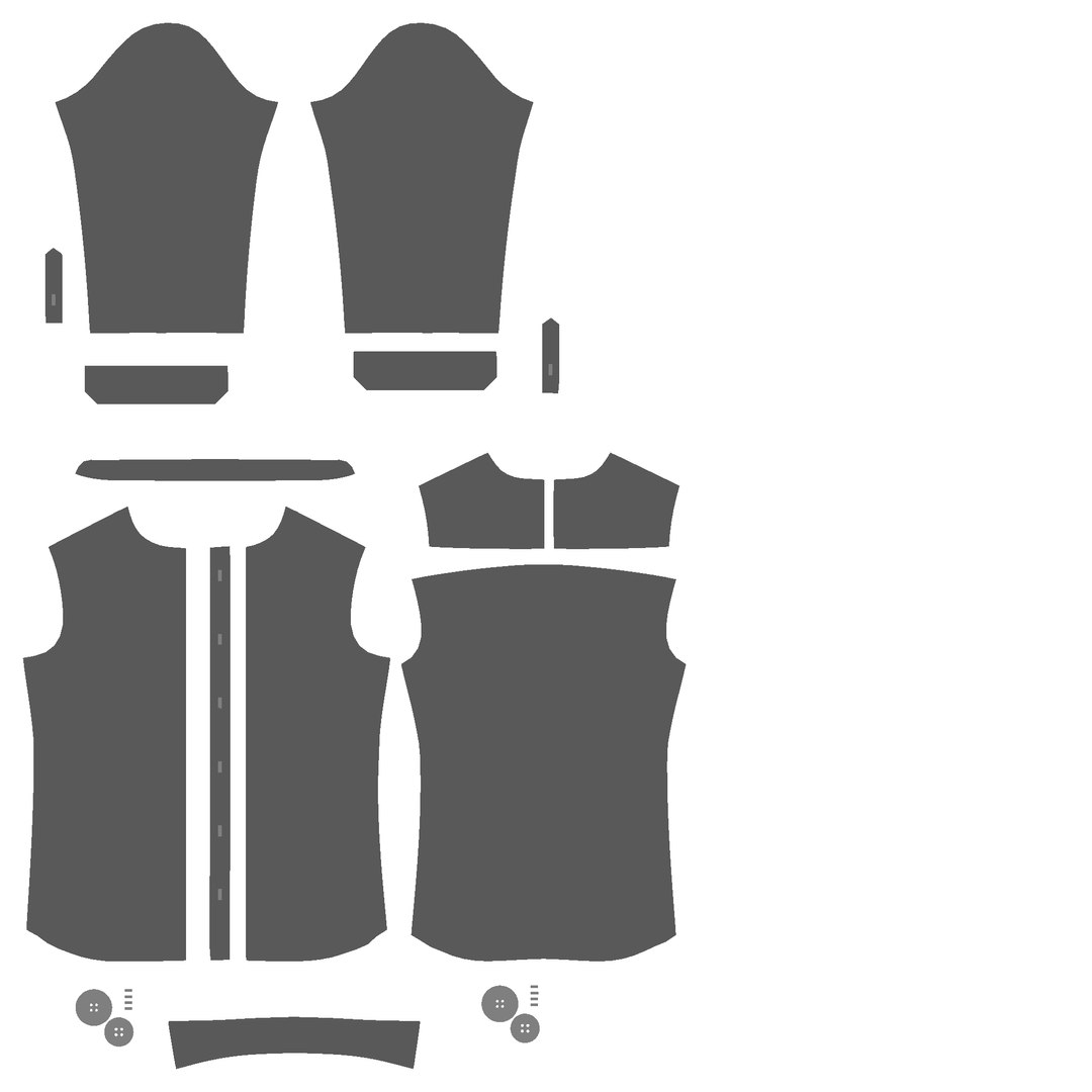 3D Girls Print Woven Shirt In Low Poly - TurboSquid 2366957