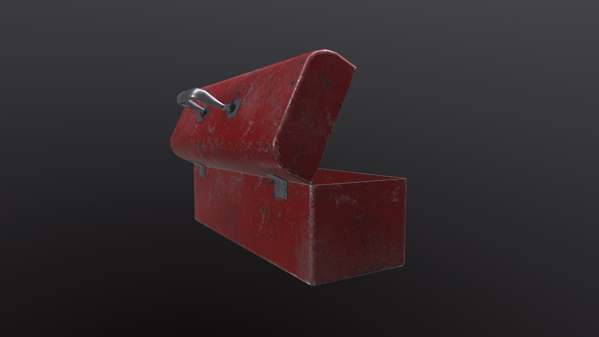 Old Red Toolbox 3D Model - TurboSquid 1751373