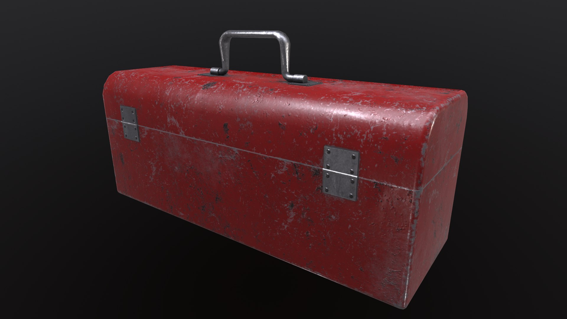 Old Red Toolbox 3D Model - TurboSquid 1751373
