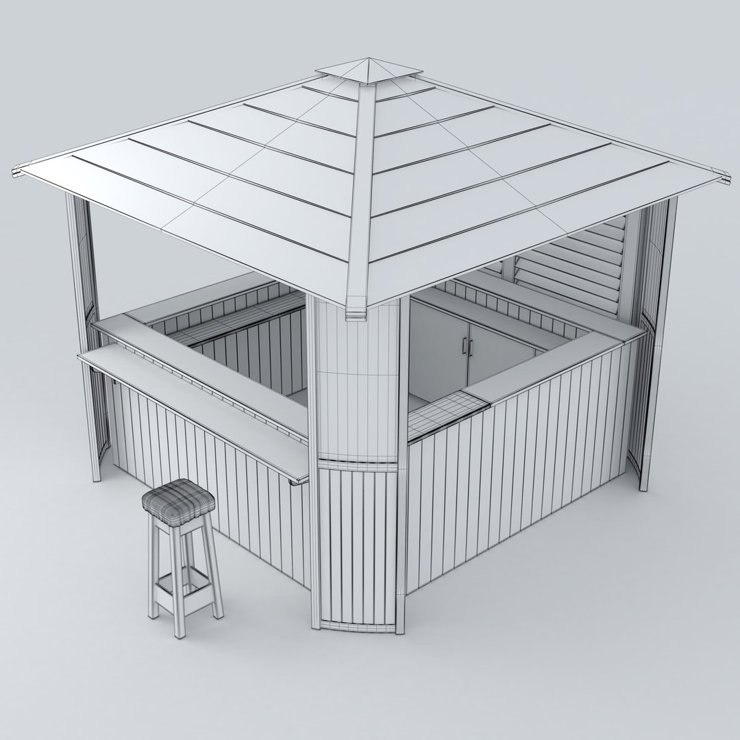 beach bar 3d model