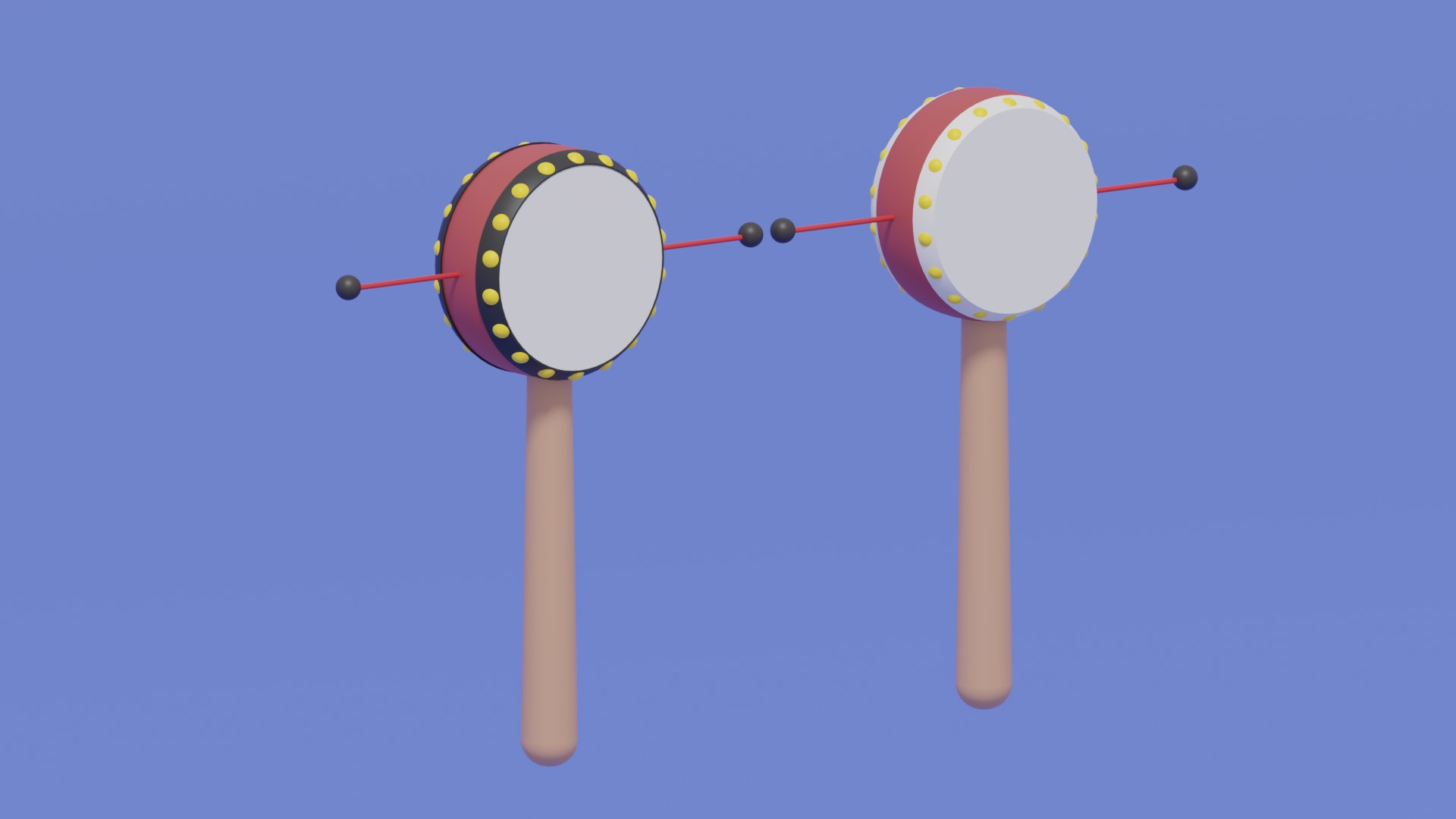 3D Rattle Drum Hand Shake Model - TurboSquid 2216771