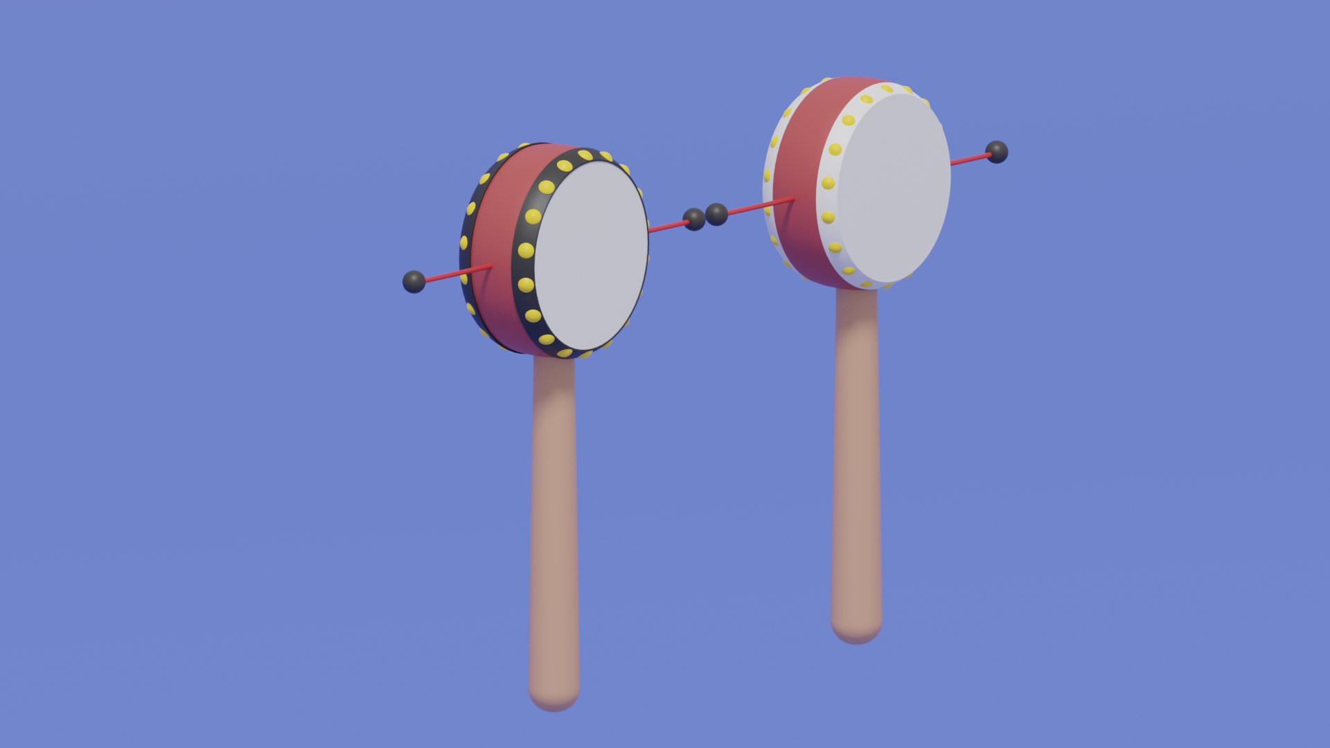 3D Rattle Drum Hand Shake Model - TurboSquid 2216771