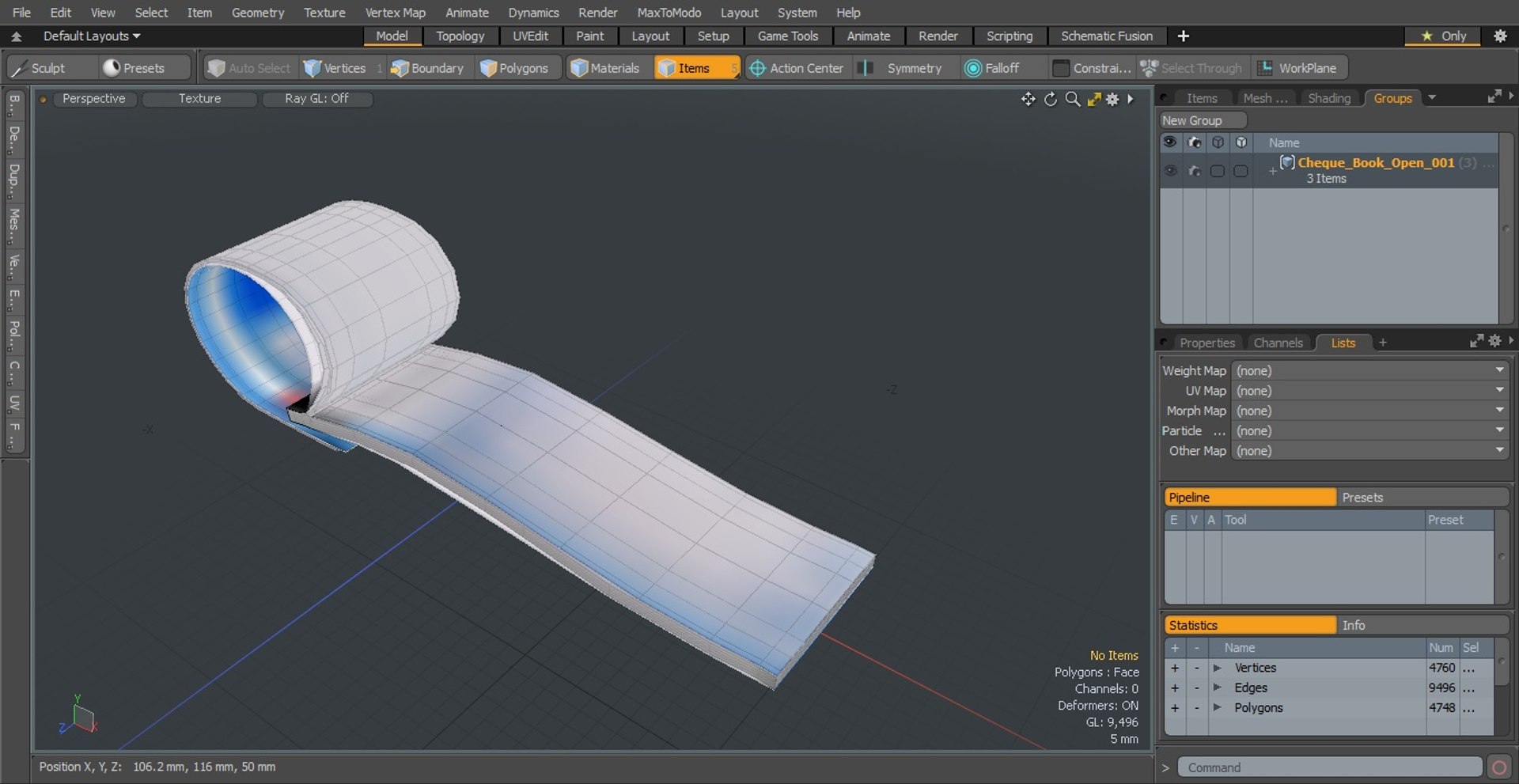 Cheque Book Open 3D Model - TurboSquid 1942151
