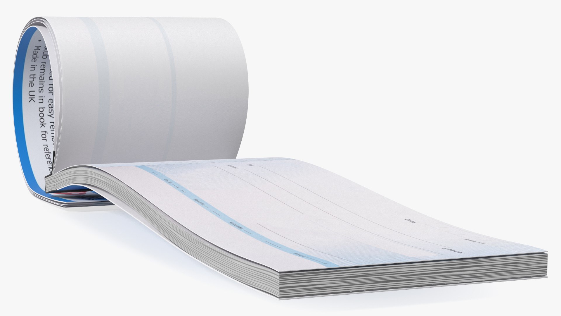 Cheque Book Open 3D Model - TurboSquid 1942151
