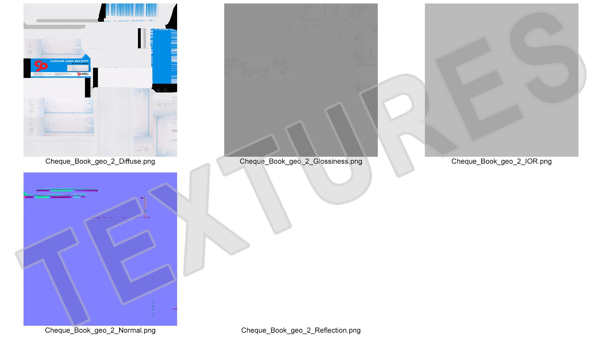 Cheque Book Open 3D Model - TurboSquid 1942151