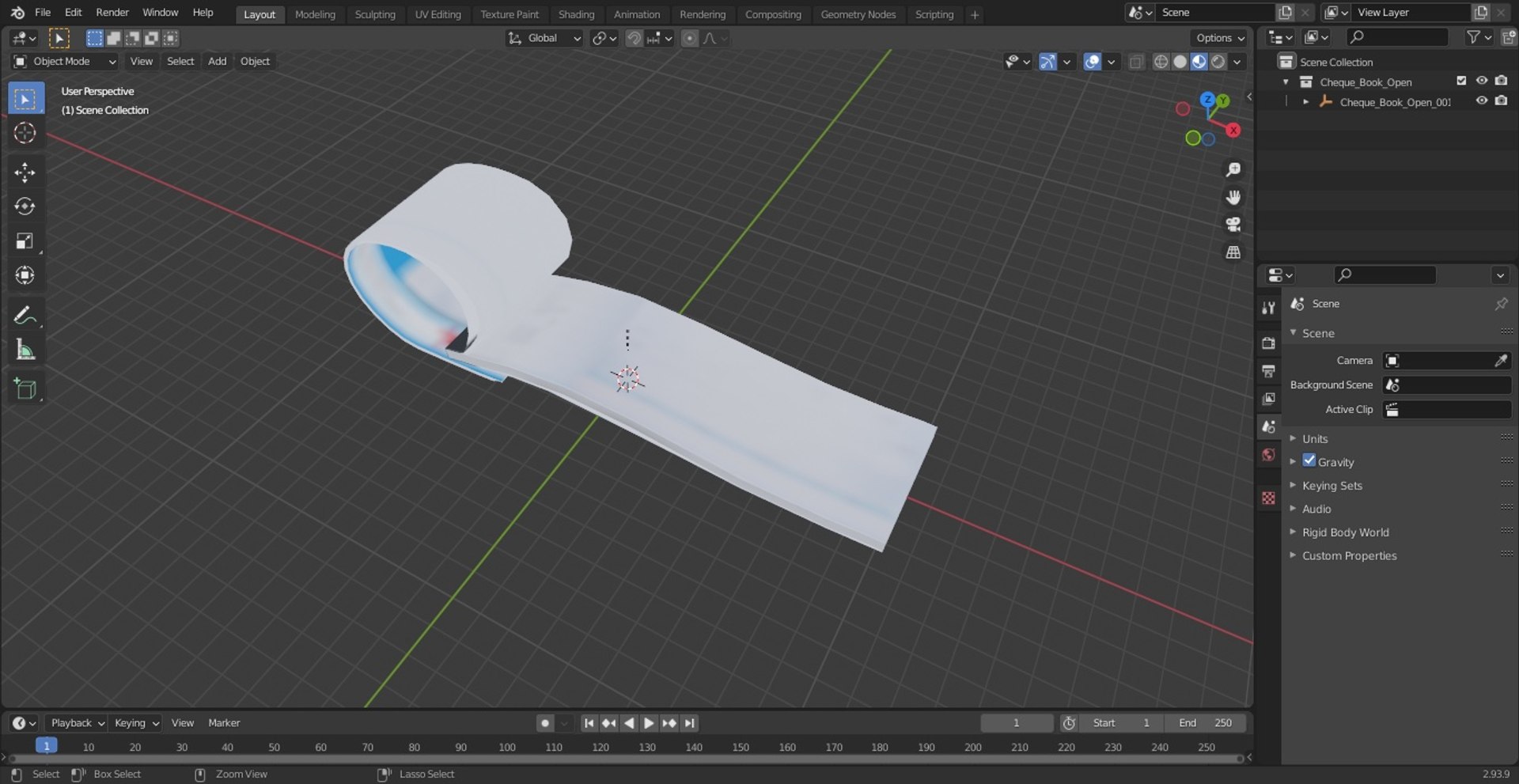Cheque Book Open 3D Model - TurboSquid 1942151